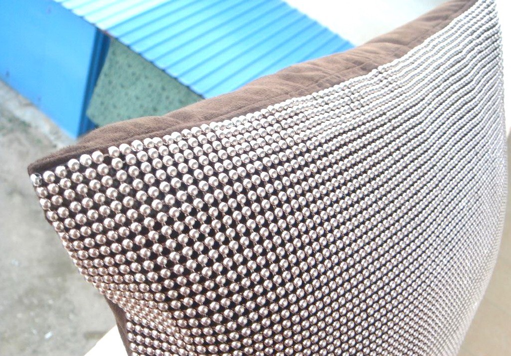 bubble mesh pillow - Ball Chain Curtain, Link Chain Curtain, Metal Wire ...